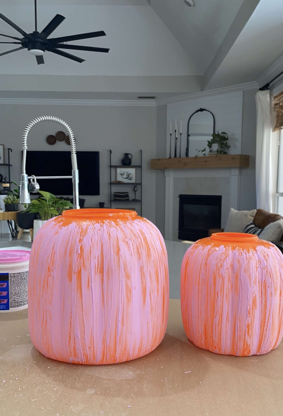 Dollar Tree Stacking Pumpkins Get a Modern Makeover - White Oak Shop