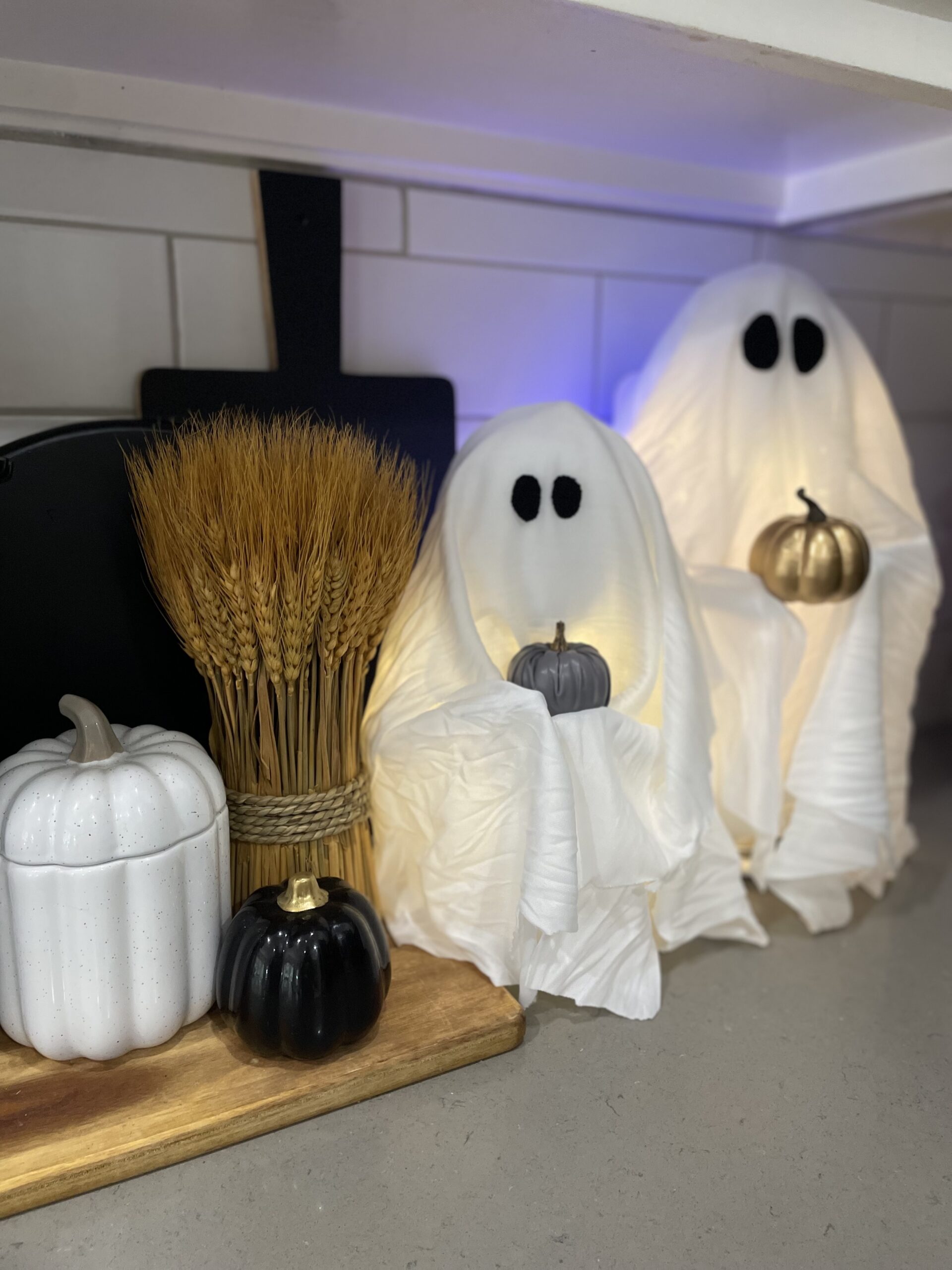 Dollar Tree DIY Ghosts - White Oak Shop